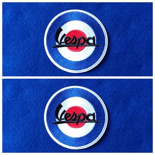 A Pair Of Vespa Scooter Patches Sew / Iron On Badges (e) Scooter Rally ...