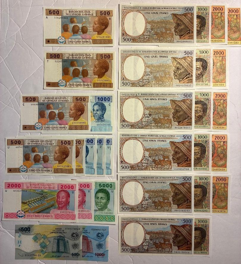 Central African States Banknotes 1993-2020, 32 notes see below, UNC | eBay