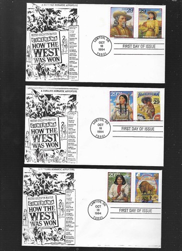 US FDC FIRST DAY COVERS LEGENDS OF THE WEST 1994 SET OF 10 COMBO | eBay