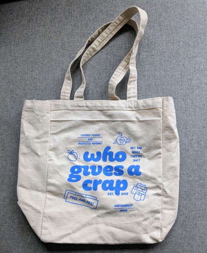 WHO GIVES A CRAP Paper Logo Shopping Tote Bag | eBay