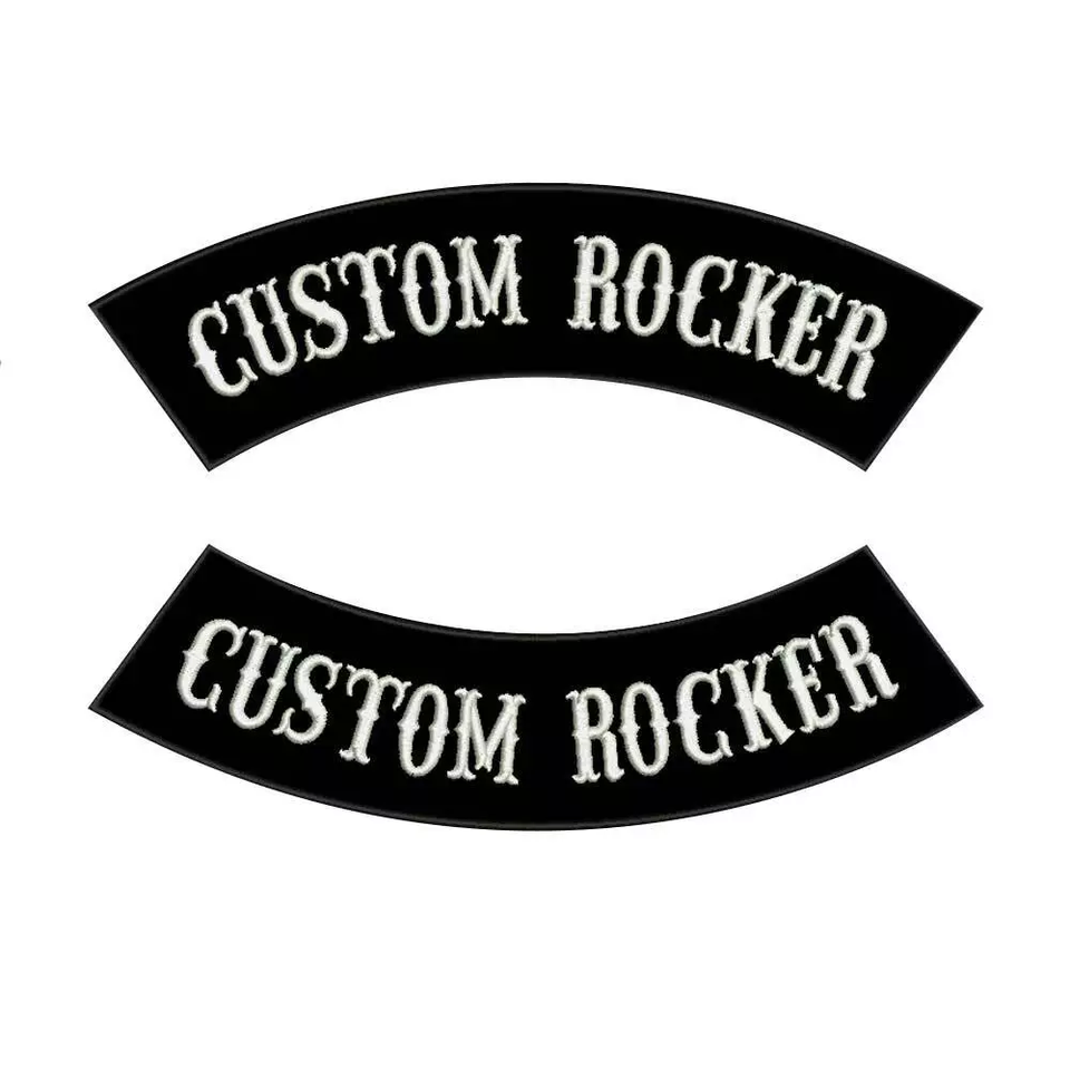 Custom Rocker Back Patch Embroidered MC Biker Club Name Patch ...