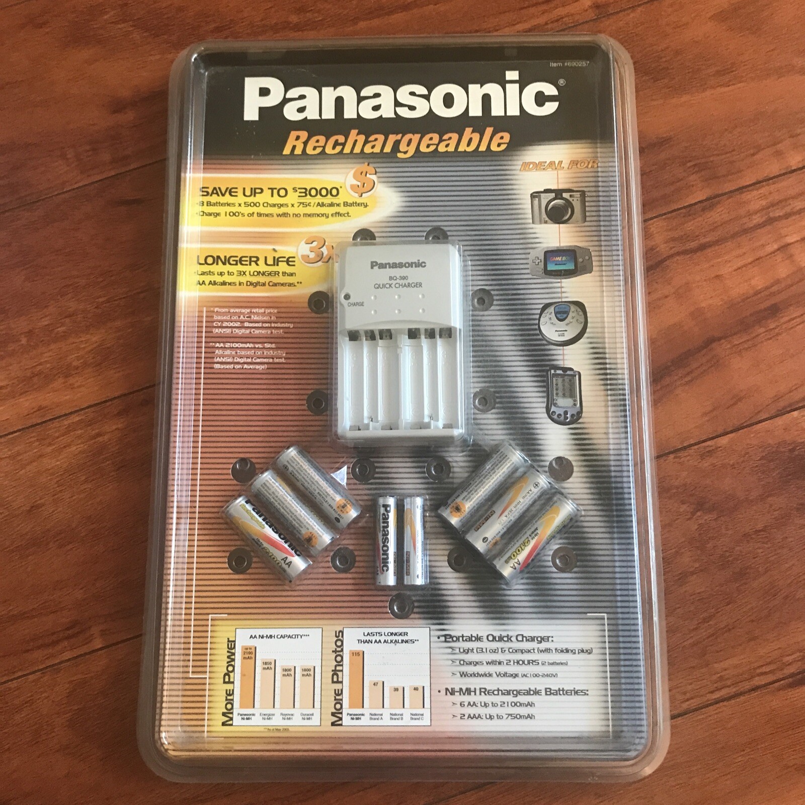 Panasonic+Bq-390+Quick+Battery+Charger+NiMH+AA+%26+AAA for sale online ...