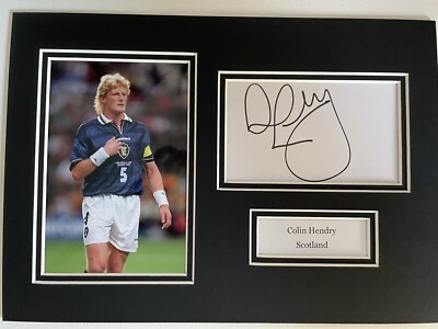 Colin Hendry Hand Signed Scotland Autograph Display Mount Football COA ...