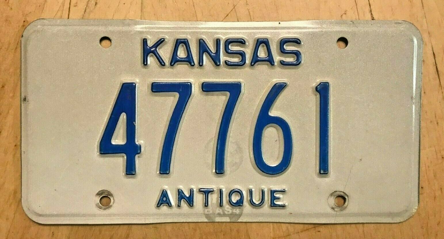 KANSAS ANTIQUE AUTO HISTORIC CLASSIC CAR PIONEER LICENSE PLATE " 47761 ...