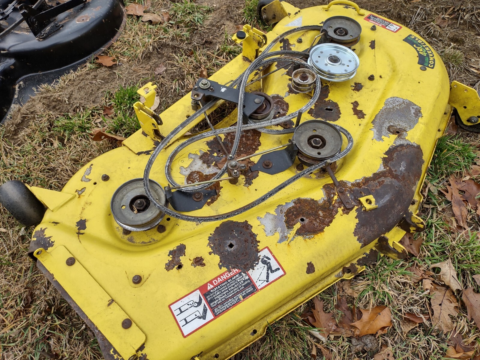 John Deere LT166 Mower Deck 48c Used LOCAL PICKUP MICHIGAN | eBay