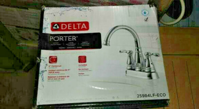 Delta Porter 4 in. Centerset 2-Handle Bathroom Faucet, Chrome | eBay