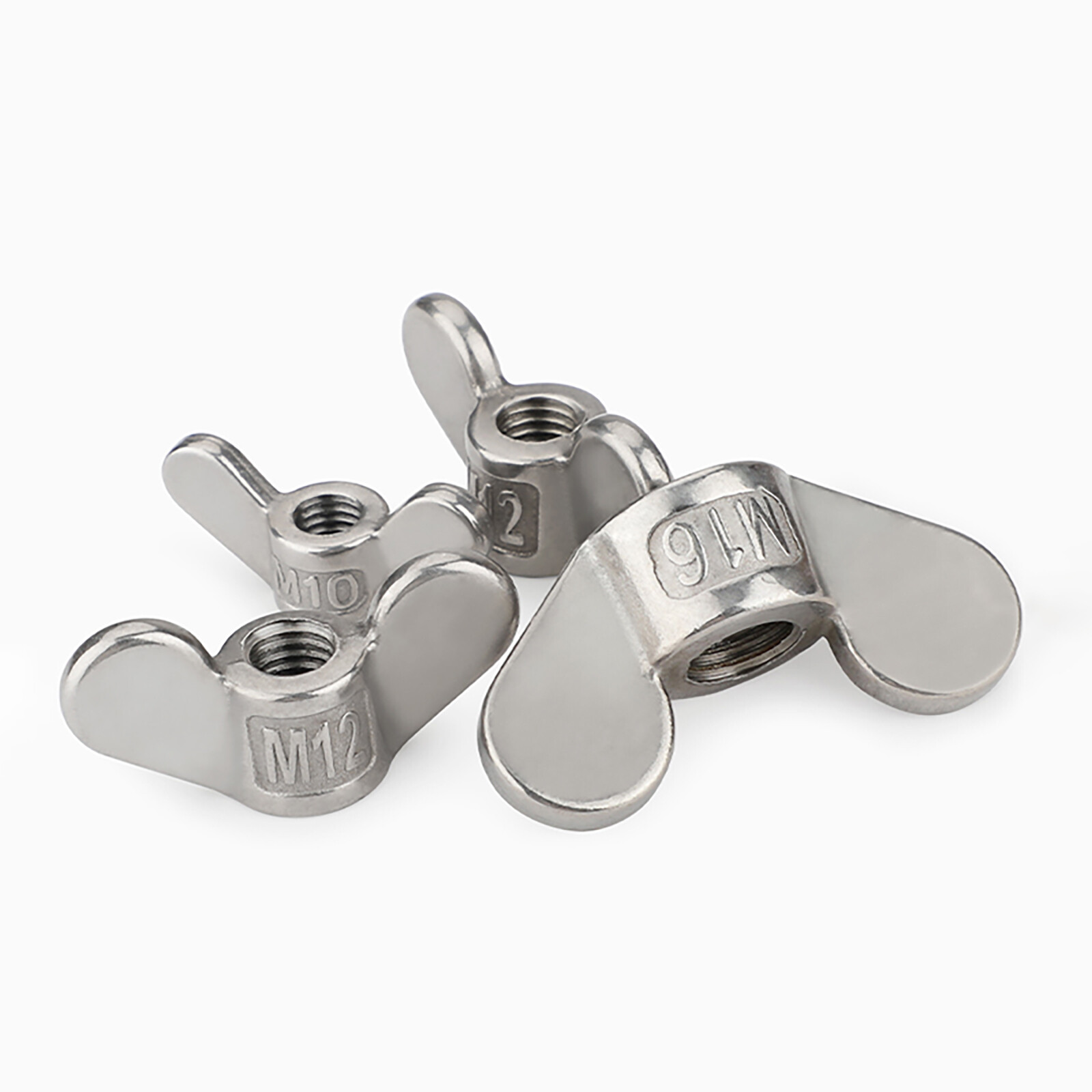 Flügelmutter DIN 315 runde Form M4 5 6 8 10 12 16 20 Edelstahl V2A ...