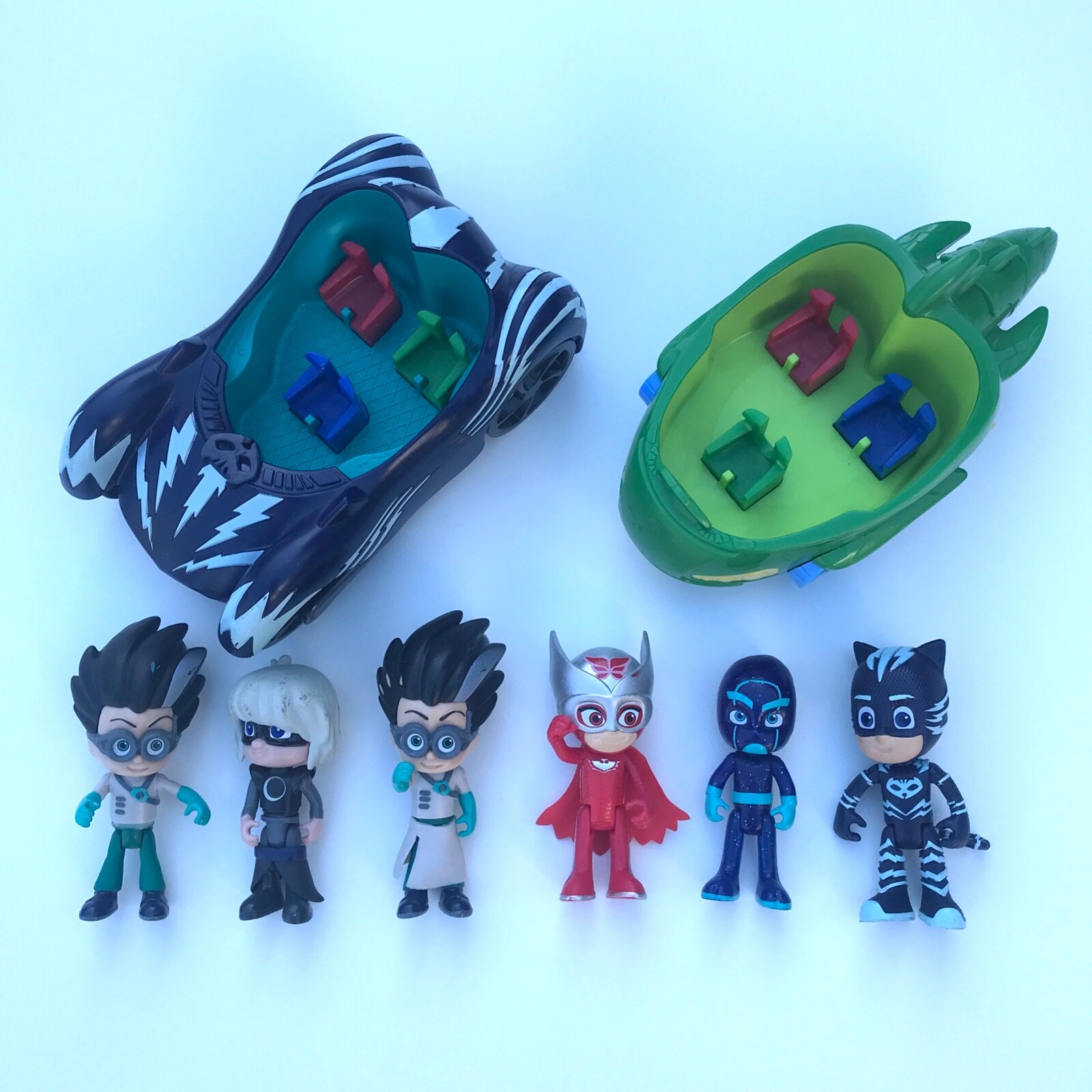 PJ Masks Lot of 8 Mixed Toys Catboy CatCar/Gekko Mobile Catboy Owlette ...