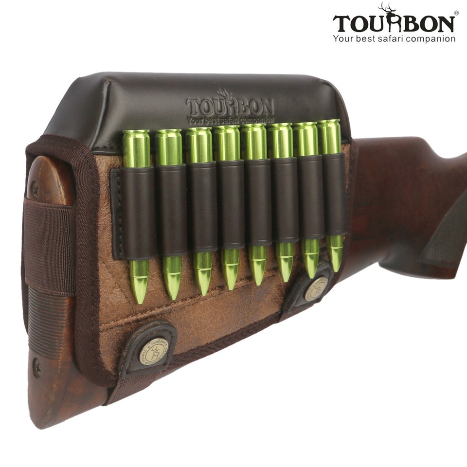 Tourbon Shooting Rifle Cheek Rest Raiser .22LR/30-06 Ammo Holder PU ...