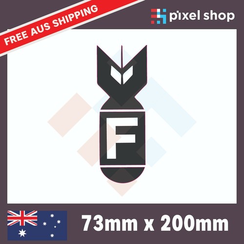 F BOMB Sticker F*CK Decal JDM Car Window Drift Turbo 4x4 Ute Funny Rude ...