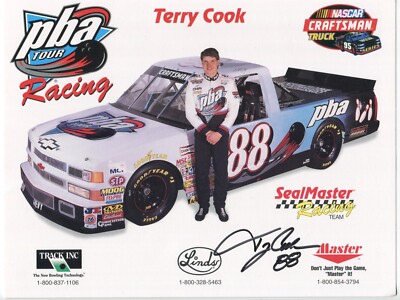 Terry Cook Signed 8.5 x 11 inch Photo NASCAR Racing Race Car Driver | eBay