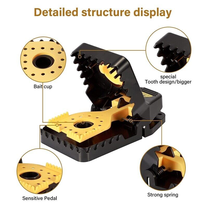 6-18x Strong plastic Duty Snap Mouse Rat Traps Rat Bait Rats Catcher ...