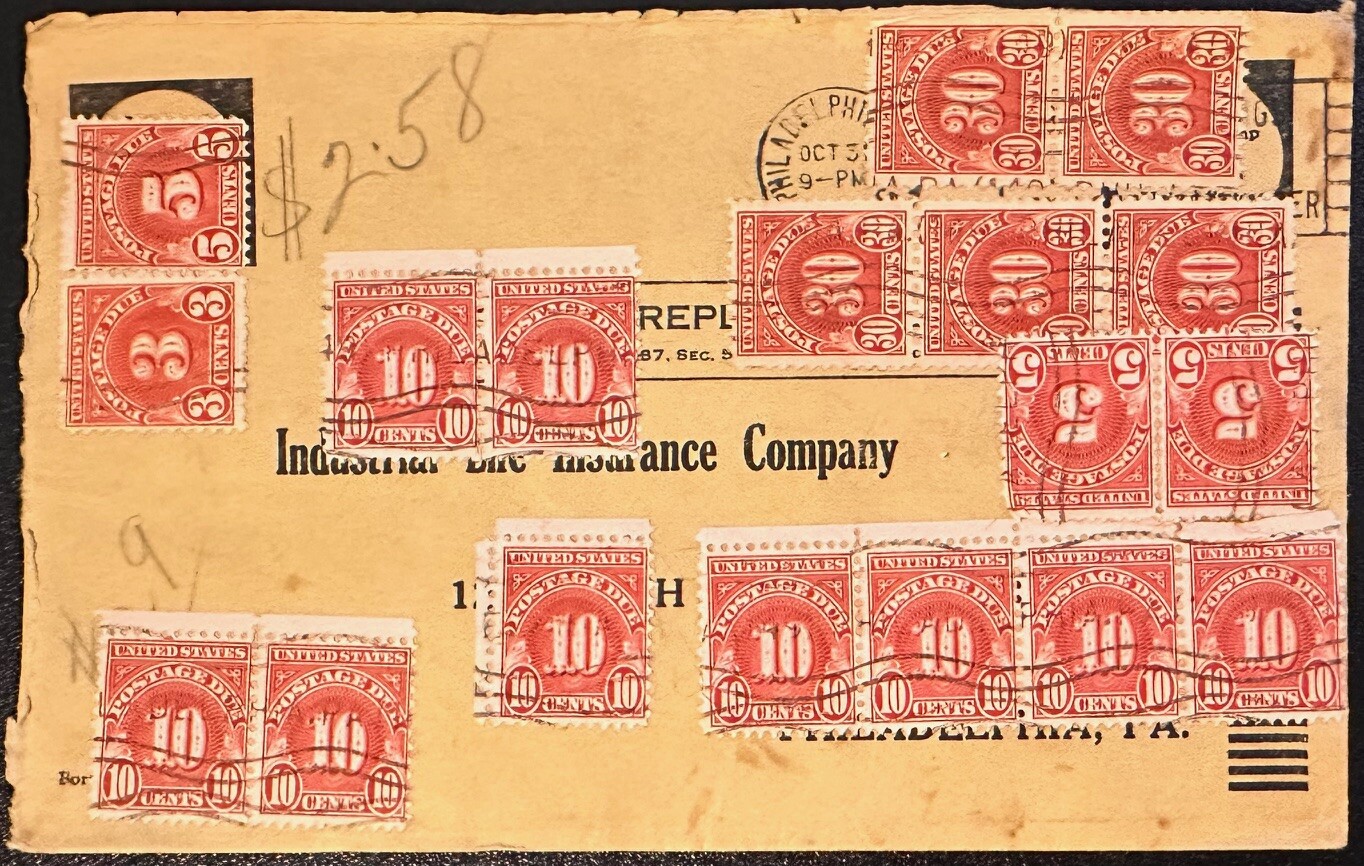 US #J82,#J83(3),#J84(9),#J85(5) w roller "precancelled" on business ...