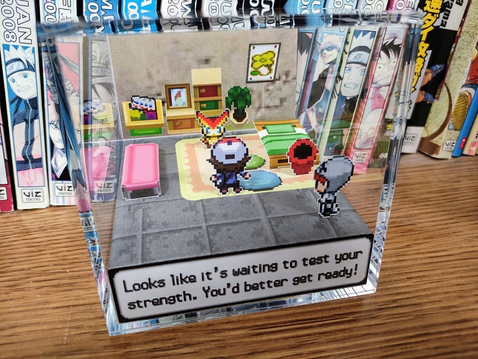Pokemon Victini Handmade Victini Diorama - Gameboy / Retro Gaming Cube ...