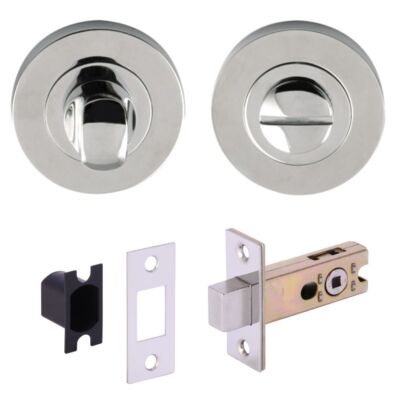Bathroom Toilet Thumb Turn & Release + Dead Bolt Door Lock Deadbolt ...