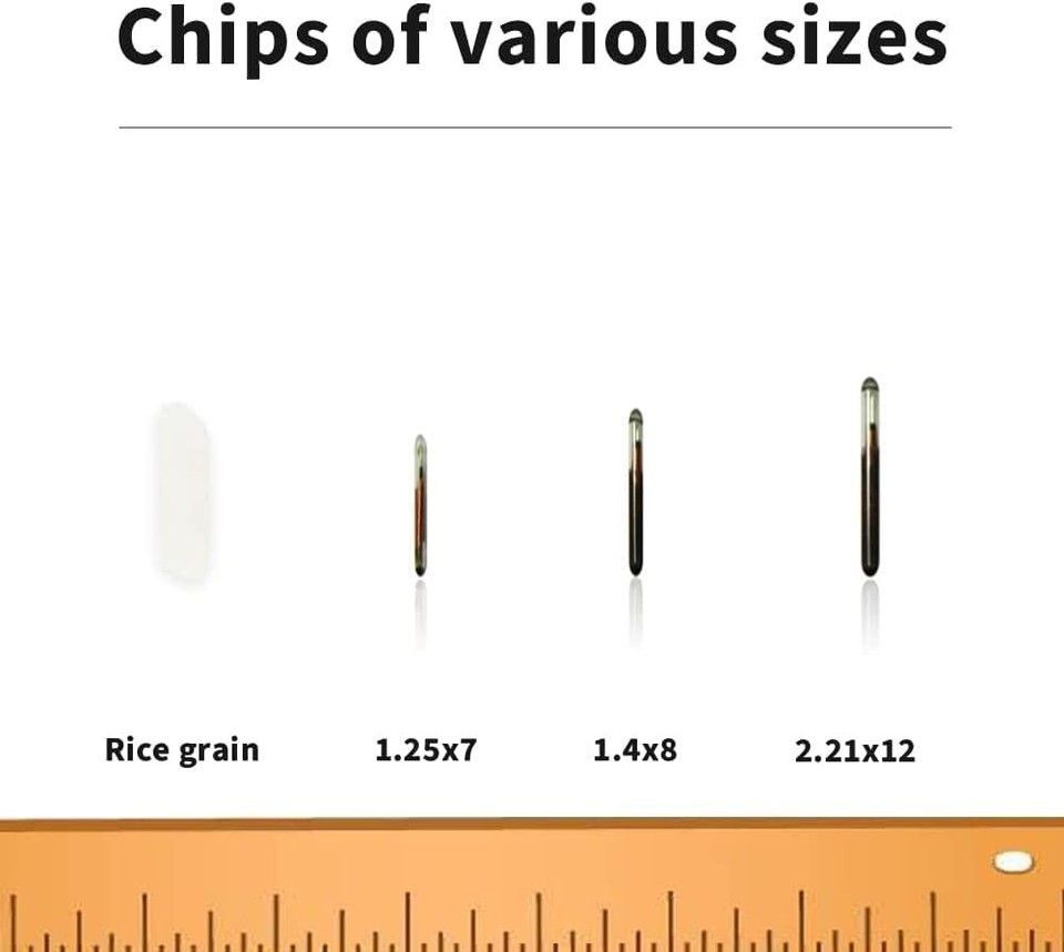 RFID Animal Microchip Pet Dog Cat Horse Injection Bioglass Mini Chip ...