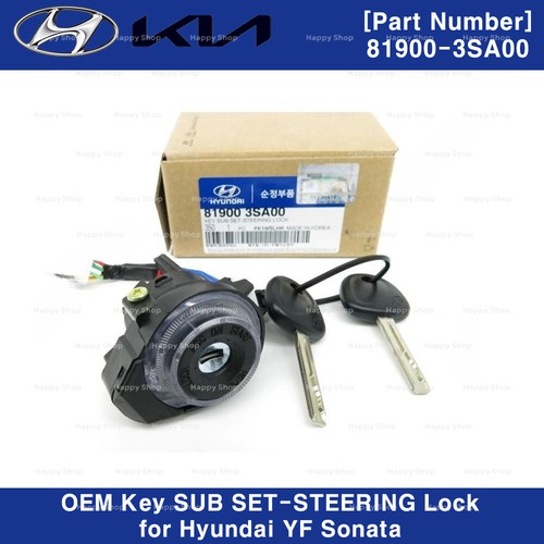 819003SA00 NEW OEM Key SUB SET-STEERING Lock for Hyundai YF Sonata 2010 ...