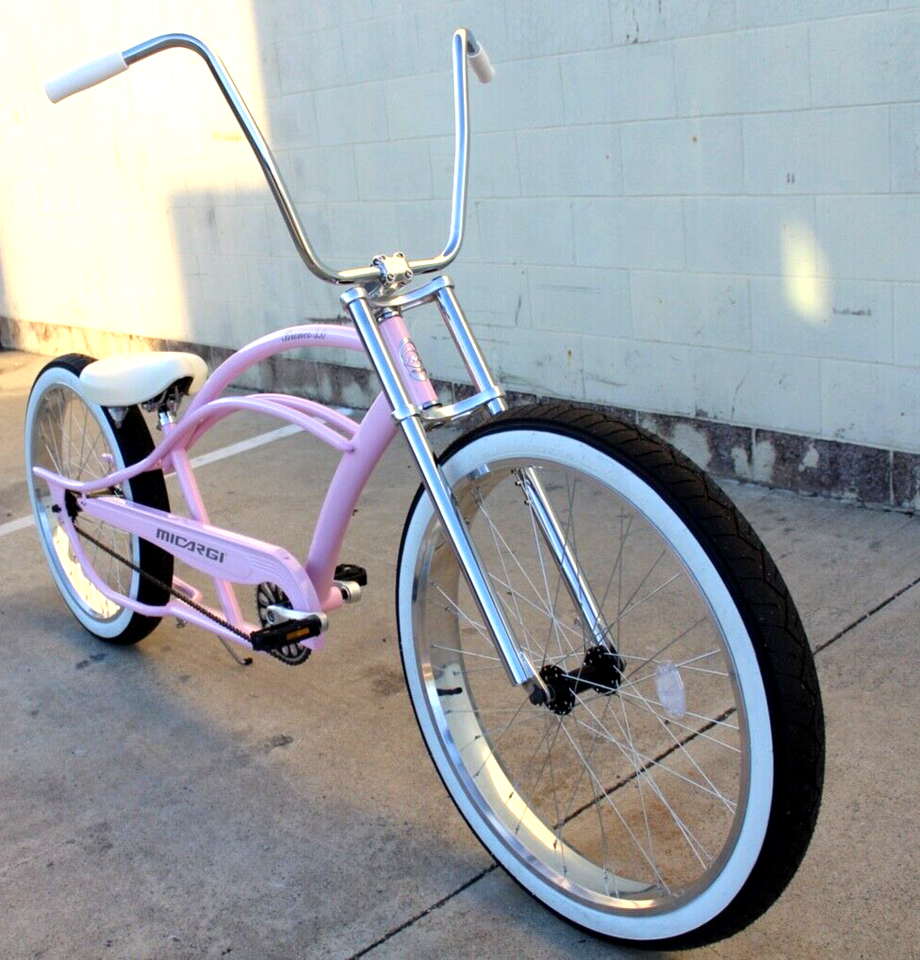 29" Pink Lowrider Beach Cruiser Bicycle High bar Limited Chopper ...