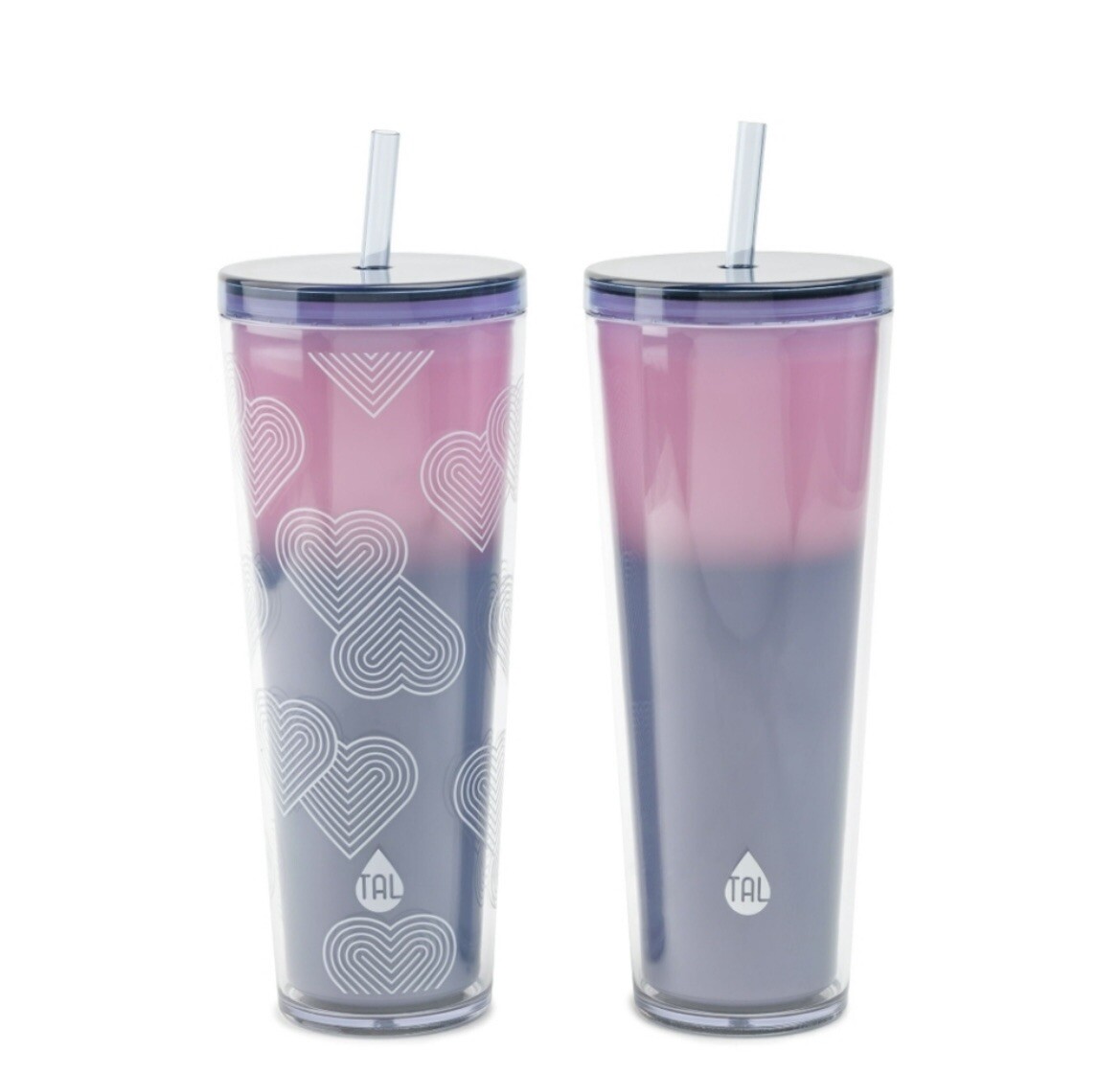 TAL WM2556 Double Walled Color Changing Tumblers 2 Pack 24 fl oz Black ...