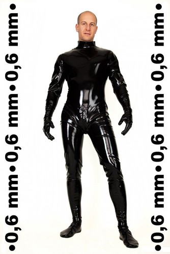 Latex Ganz-Anzug 0,6 mm mit Schulter-Zipper von LATEXA - Catsuit für ...