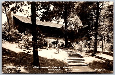Postcard RPPC IN Angola Indiana Shelter House Pokagon State Park IN02 ...