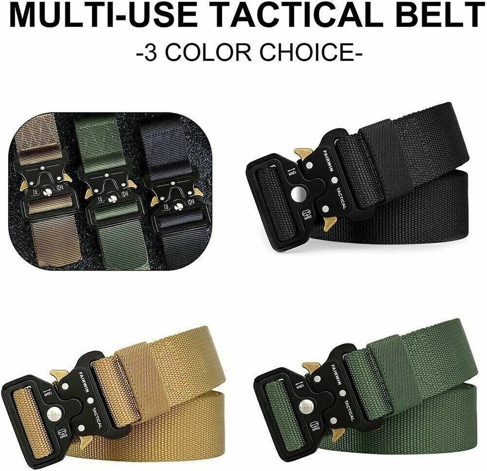 MEN Casual Military Tactical Army Adjustable Quick Release Belts | eBay