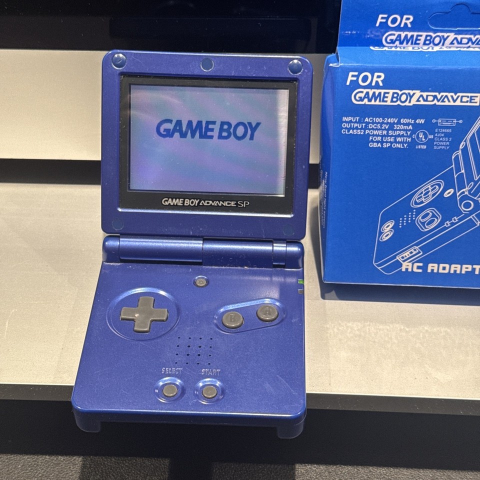 Nintendo GameBoy Advance GBA SP AGS-001 Handheld Console System Blue | eBay