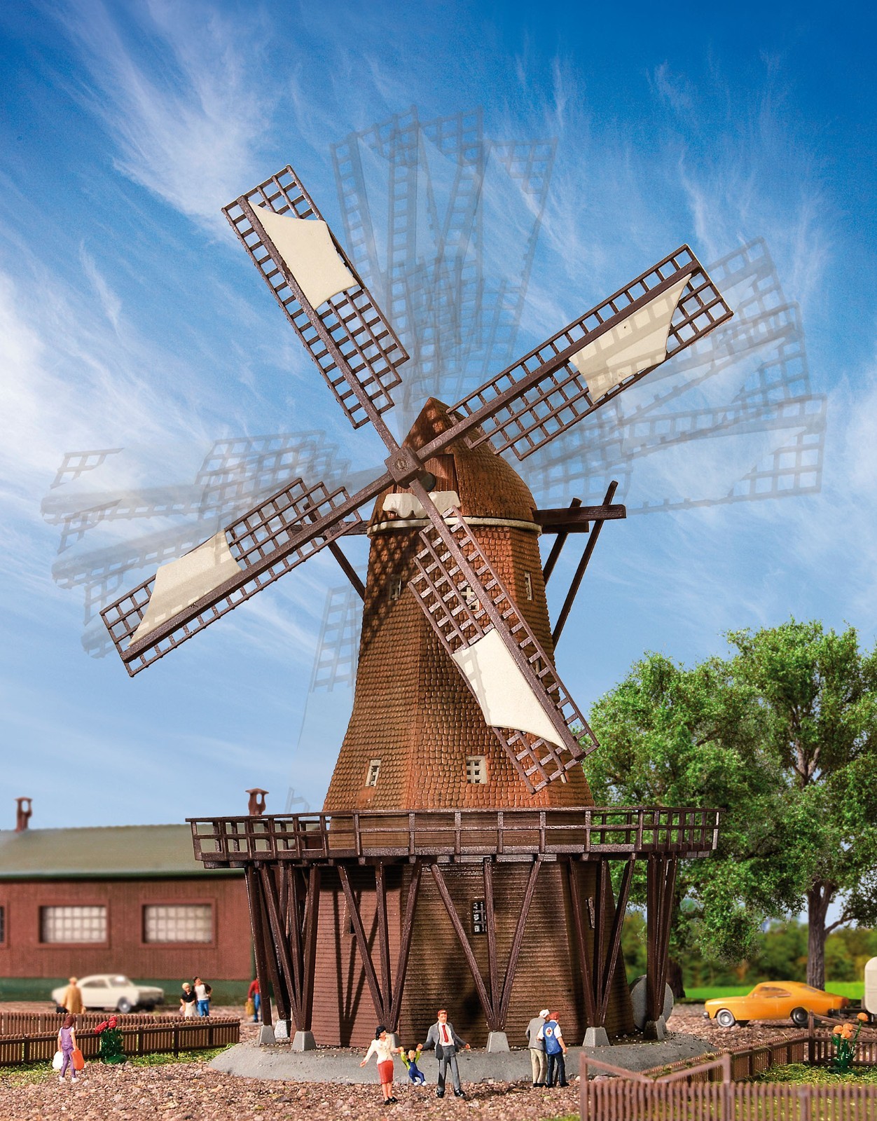 N Scale Buildings - 37302 - N Windmill with motor, functional - Kit | eBay