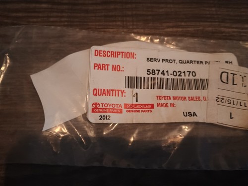 TOYOTA 58741-02170 QUARTER PANEL STONE GUARD PROTECTOR RH NEW OEM | eBay