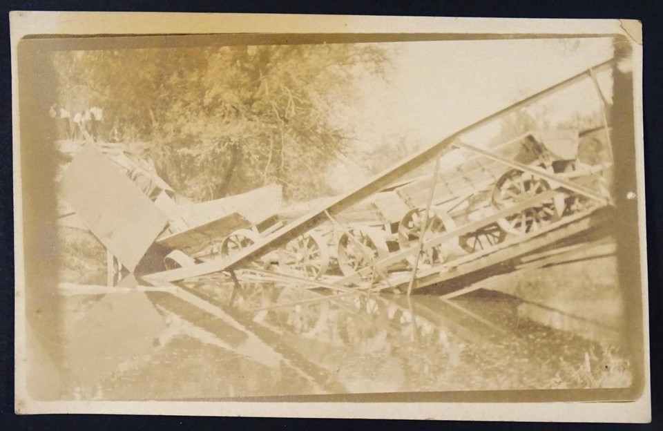 Bridge Collapse from weight wagons No location Two Read Photo Post ...