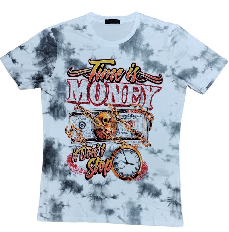 Men's Printed TShirts Time Is Money Top Mens Cotton Tee T-Shirt Summer ...