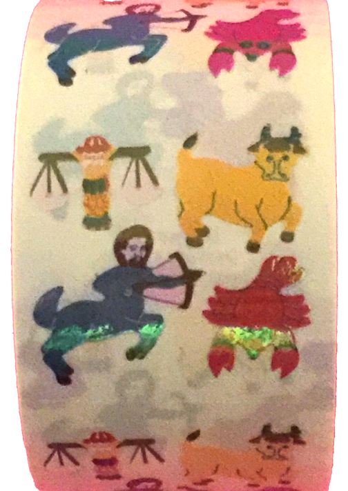 400 Zodiac sign stickers in roll of 100 modules 2"x 2", each sticker 1 ...