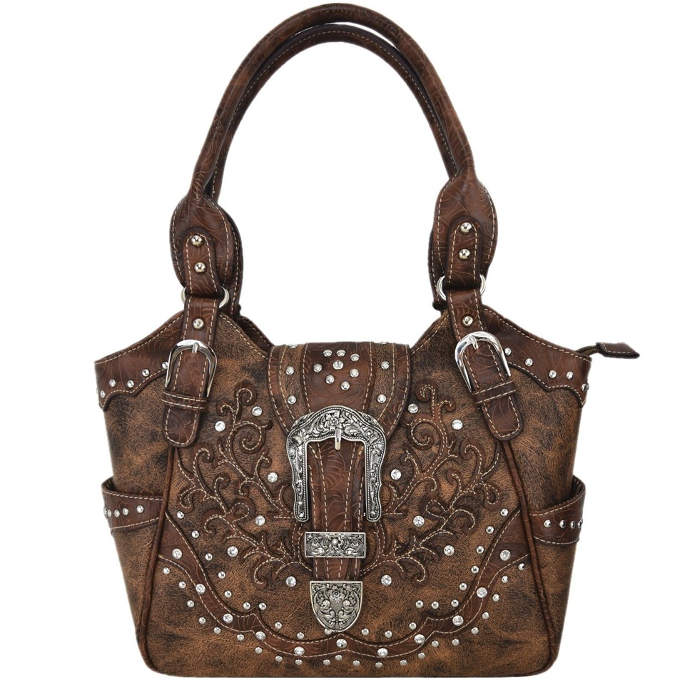 Western Buckle Country Handbag Concealed Carry Purse Women's Shoulder ...