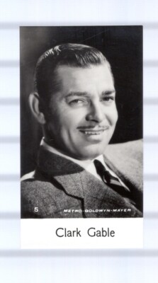 CLARK GABLE - MOVIE STAR TRADING CARD - BRIDGEWATER 8th SERIES - 1940 ...