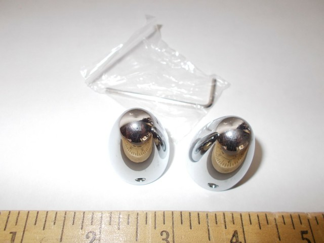 United Pacific Wiper Post Covers Chrome Brass Bullet Style 0.55 ...