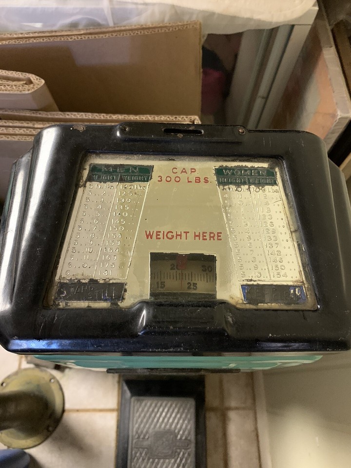 Rock-Ola 1930’s The Loboy Penny Scale. Made from porcelain & enamel ...