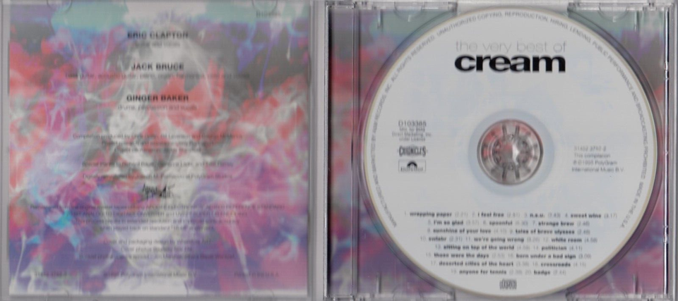 Cream - Very Best of Cream (CD, 1995) POLYDOR 731452375223 | eBay