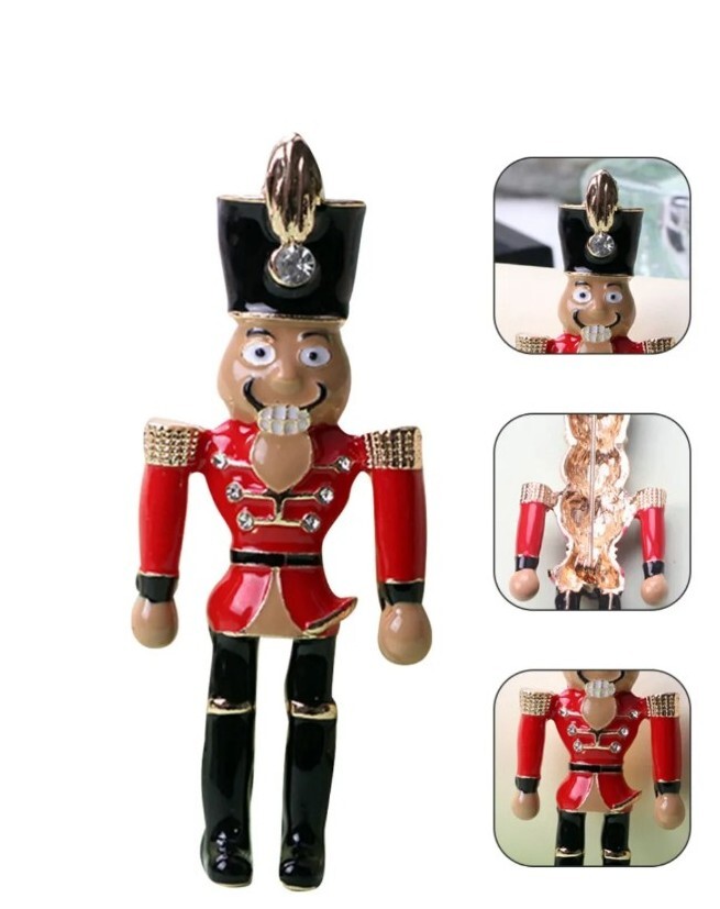 Nutcracker Brooch with Gift bag Christmas Brooch Xmas Gift Pin Badge ...