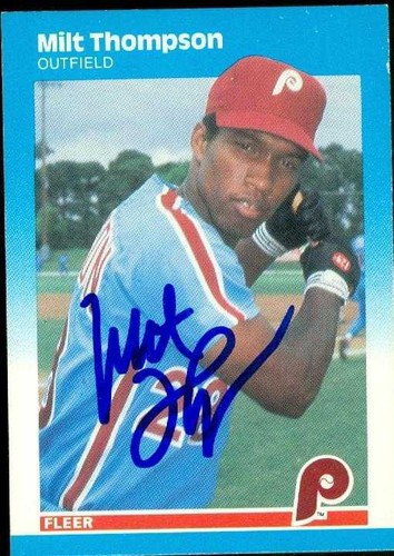 Milt Thompson autographed Baseball Card (Philadelphia Phillies) 1987 ...