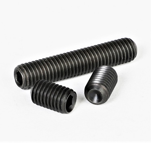 DIN 916 45H Gewindestift Madenschraube ISK M3 & M4 Stahl schwarz m ...