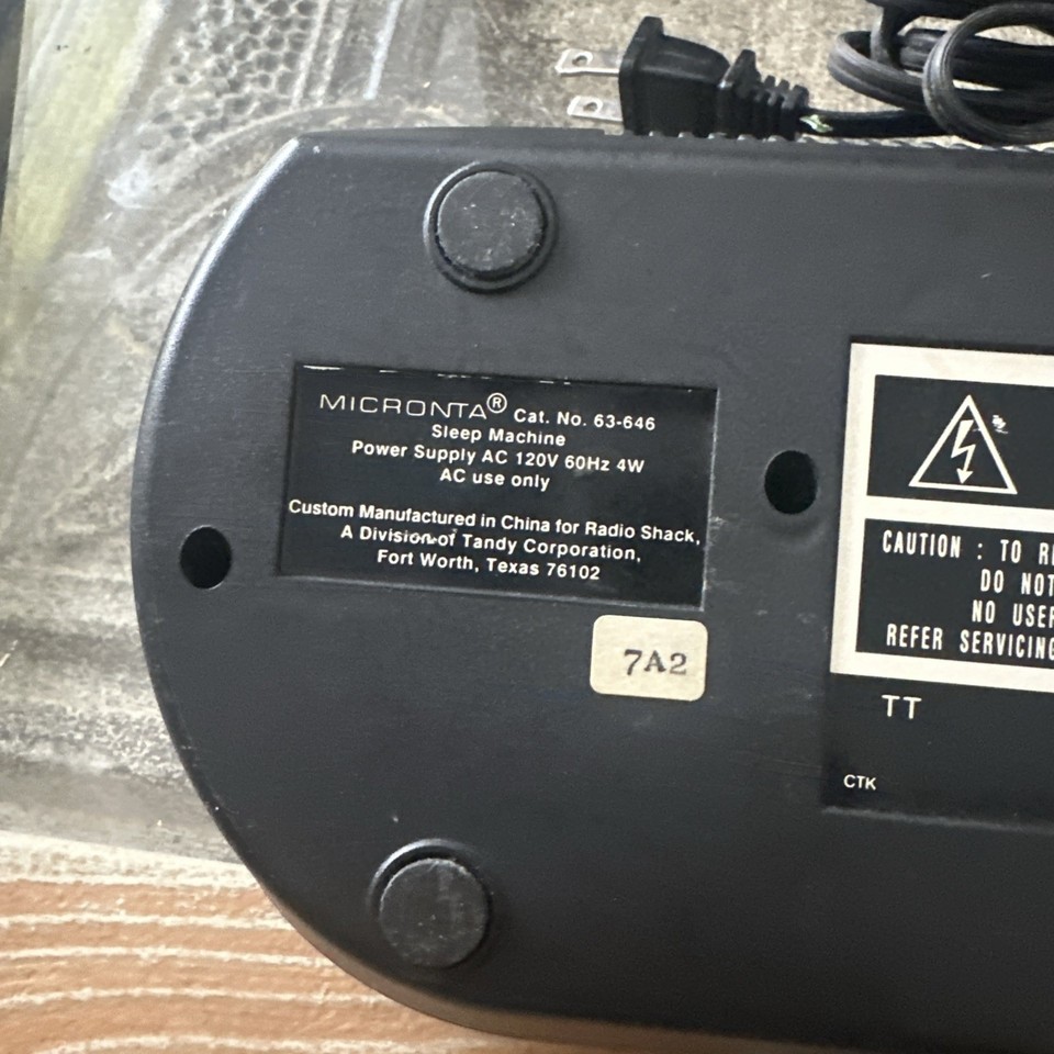 Radio Shack Sleep Machine Micronta Model 63-646 Surf Train Rain Tested ...