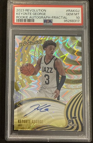 2023-24 Panini Revolution - Keyonte George RC Rookie FRACTAL Auto 061/ ...