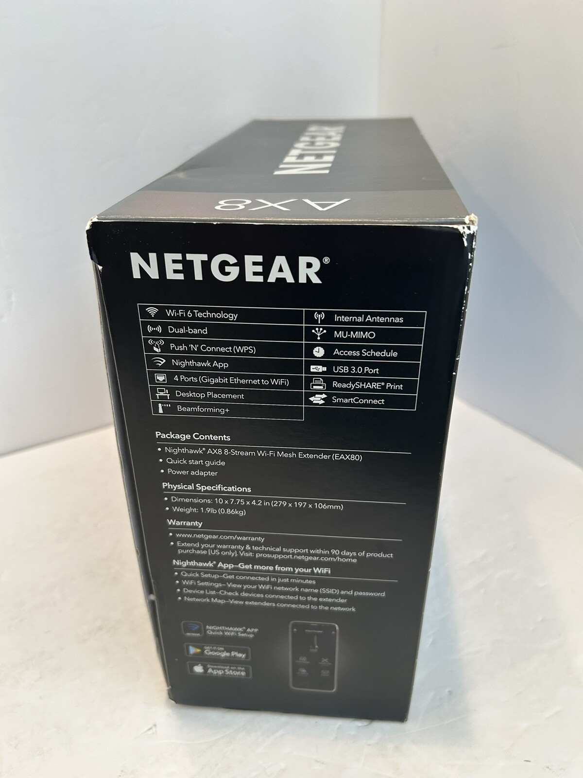 Netgear Nighthawk AX6000 8-Stream WiFi 6 Mesh Extender (EAX80-100NAS ...