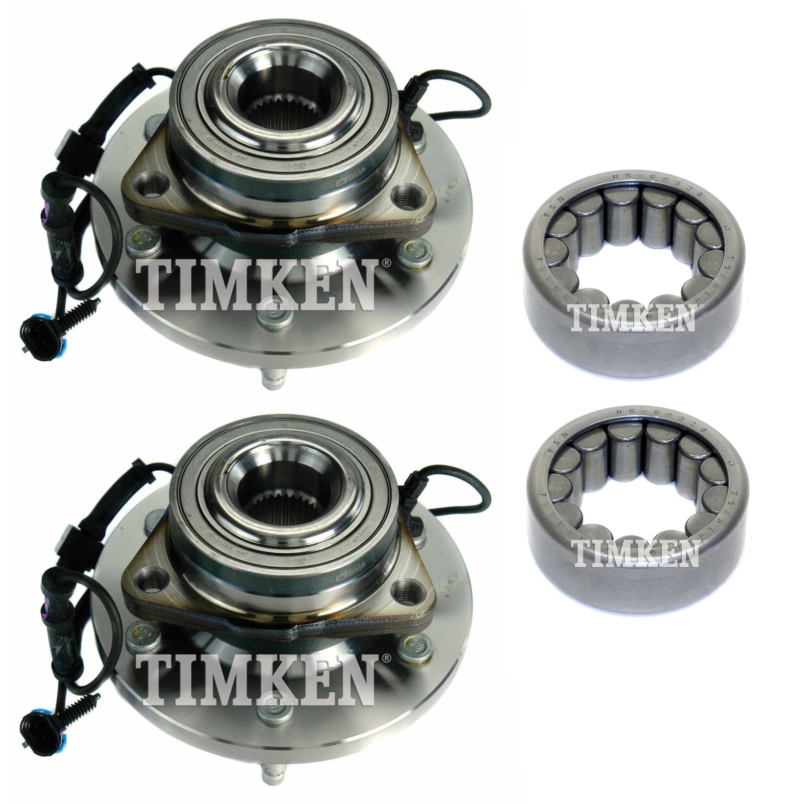 NEW Front and Rear Wheel Bearings & Hubs Kit Timken For Hummer H3 H3T ...