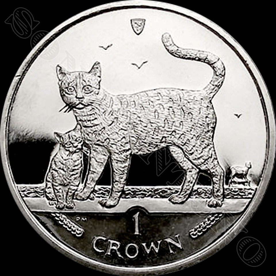 ISLE OF MAN CAT COINS - Your Choice ANY YEAR Copper Nickel CuNi 1 Crown ...