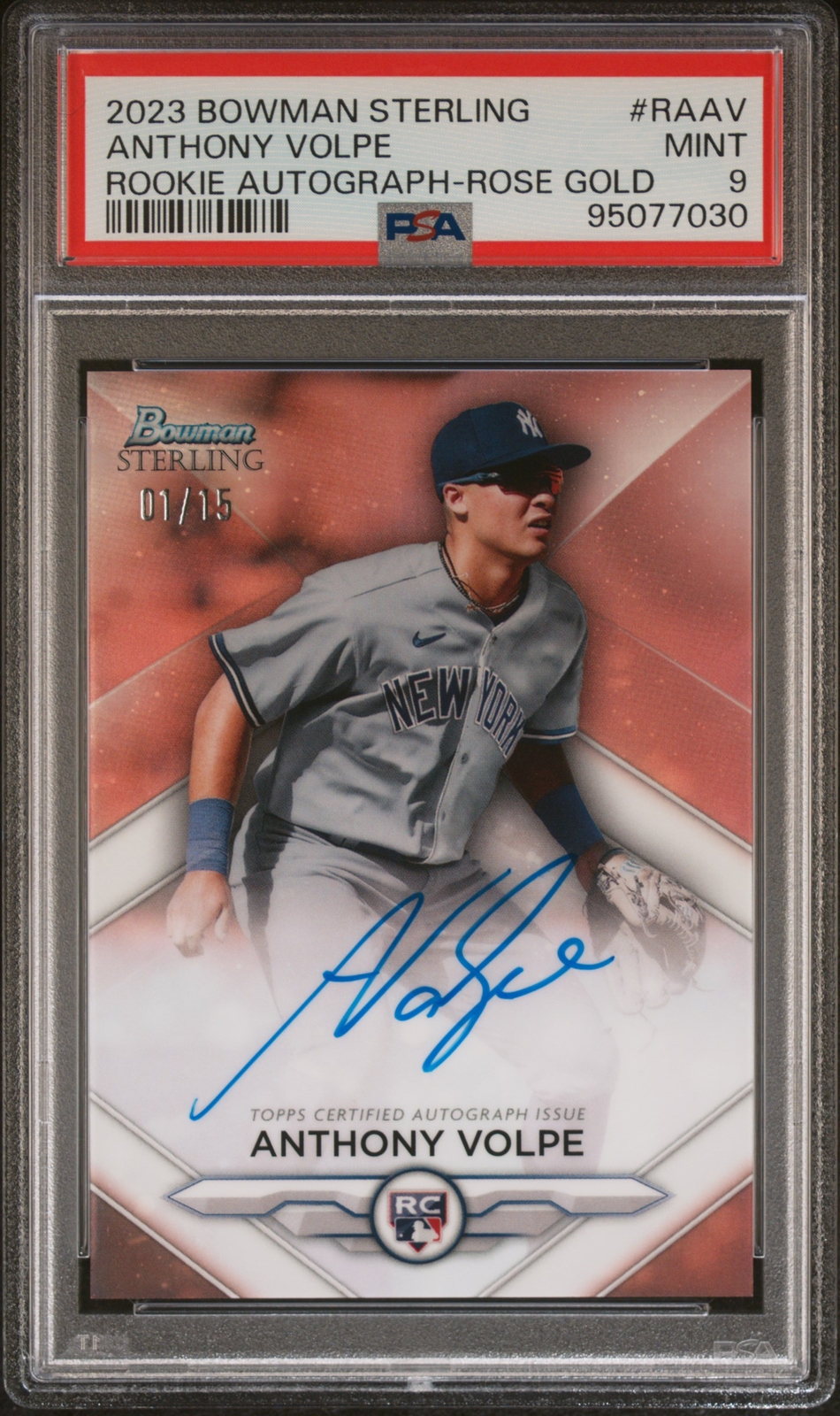 2023 BOWMAN STERLING RC AUTOS ROSE GOLD #RAAV ANTHONY VOLPE ROOKIE RC 1 ...