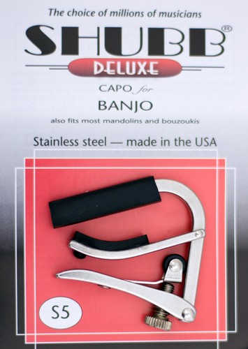SHUBB S5 HIGH QUALITY STAINLESS STEEL CAPO FOR Banjo Mandolin bouzouki ...