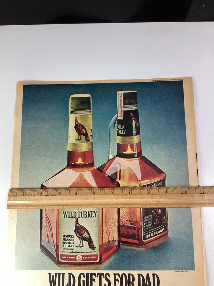 Wild Turkey Bourbon Whiskey Atlanta GA Print Ad 1981 AJC Dad Gift | eBay