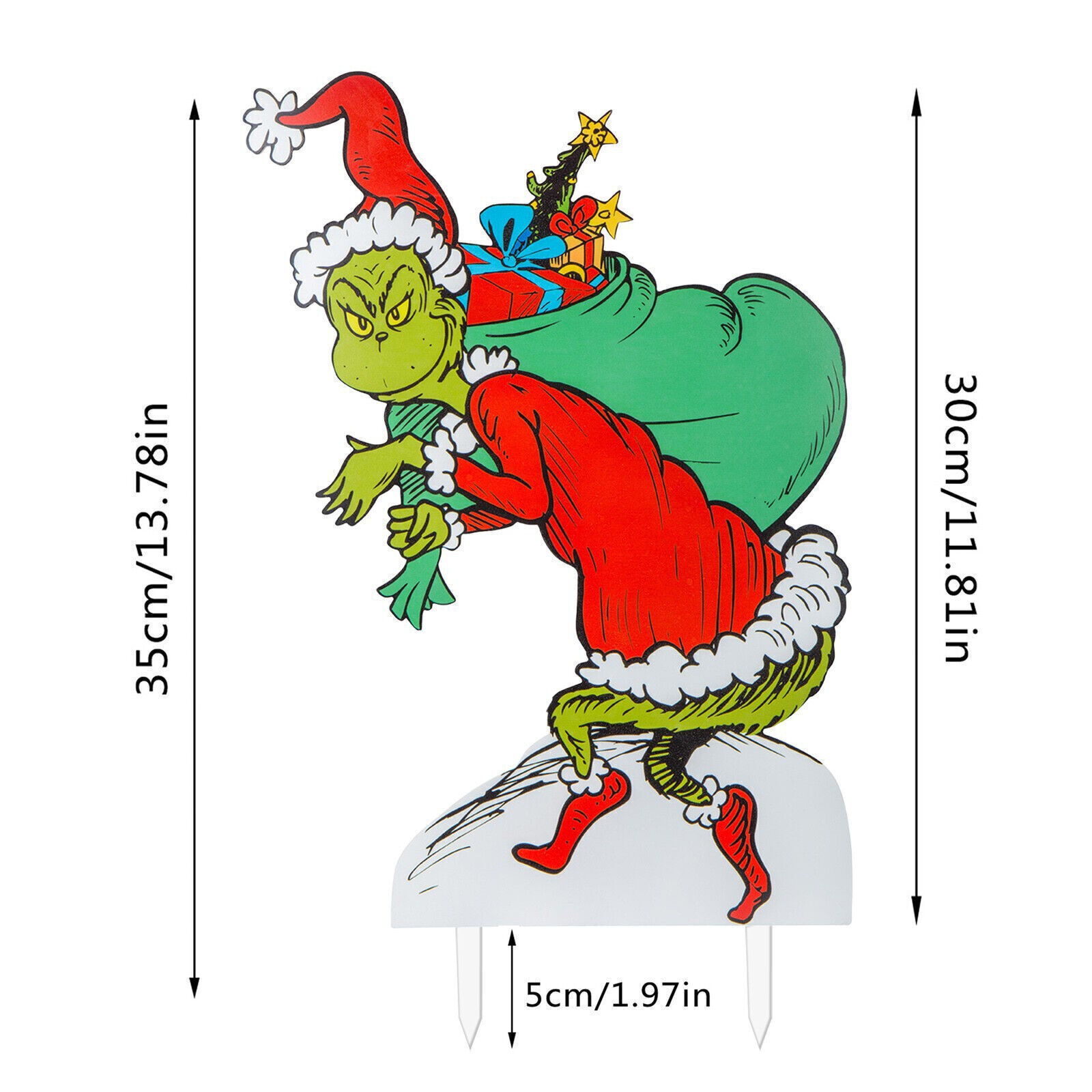 GRINCH Stealing the CHRISTMAS Outdoor Glowing Decor LED Light Monster ...