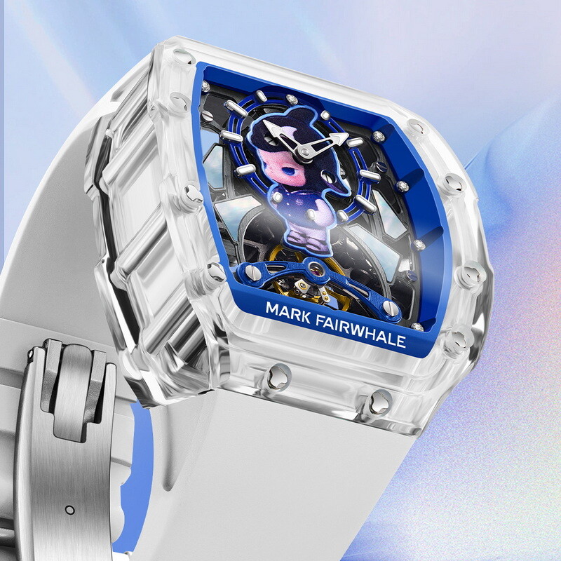 MARK FAIRWHALE Logo Boy Tonneau Skeleton Tourbillon Mechanical ...